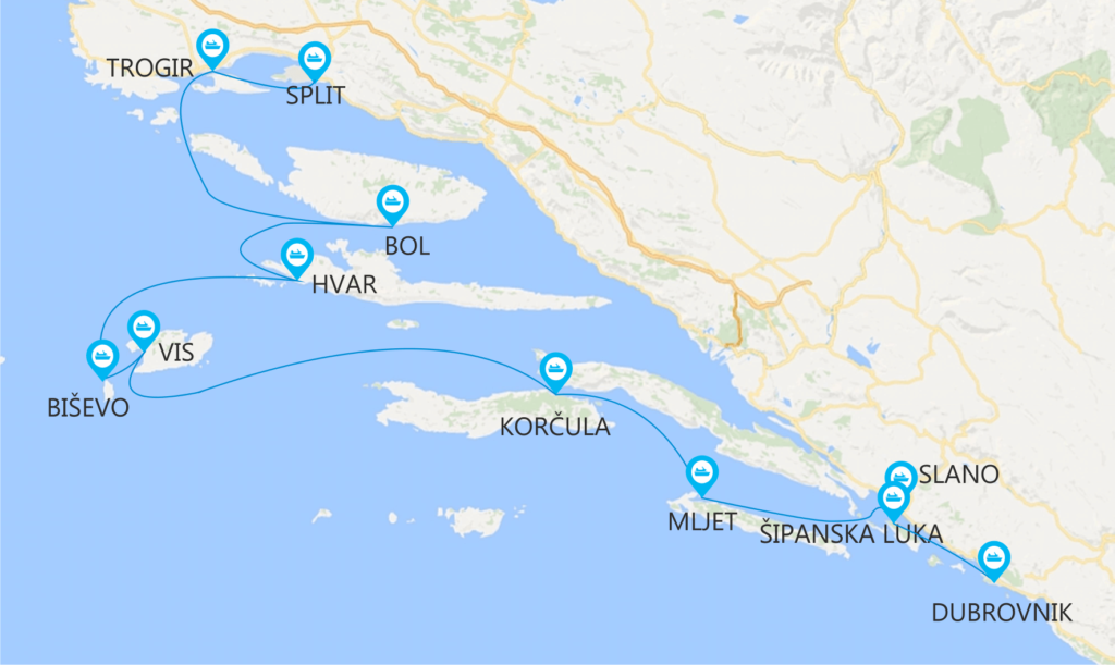 Dubrovnik to Split Small Ship Cruise 2027 – M/S Mama Marija II | Deluxe